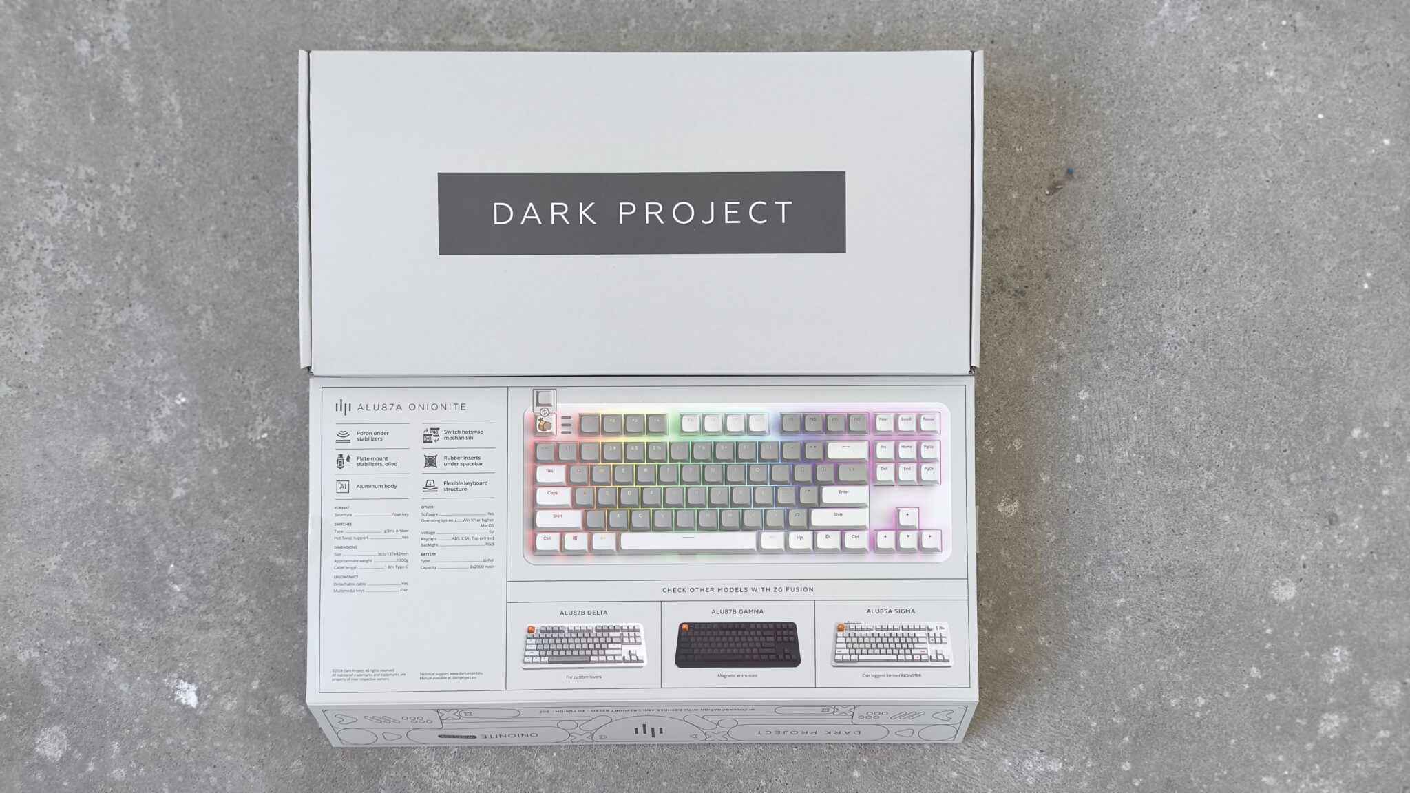 Dark Project ALU87A Onionite Wireless - test klawiatury dla ...